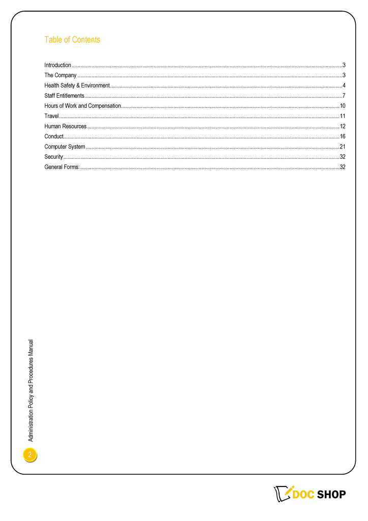 Company Policy & Procedures Manual – docushop