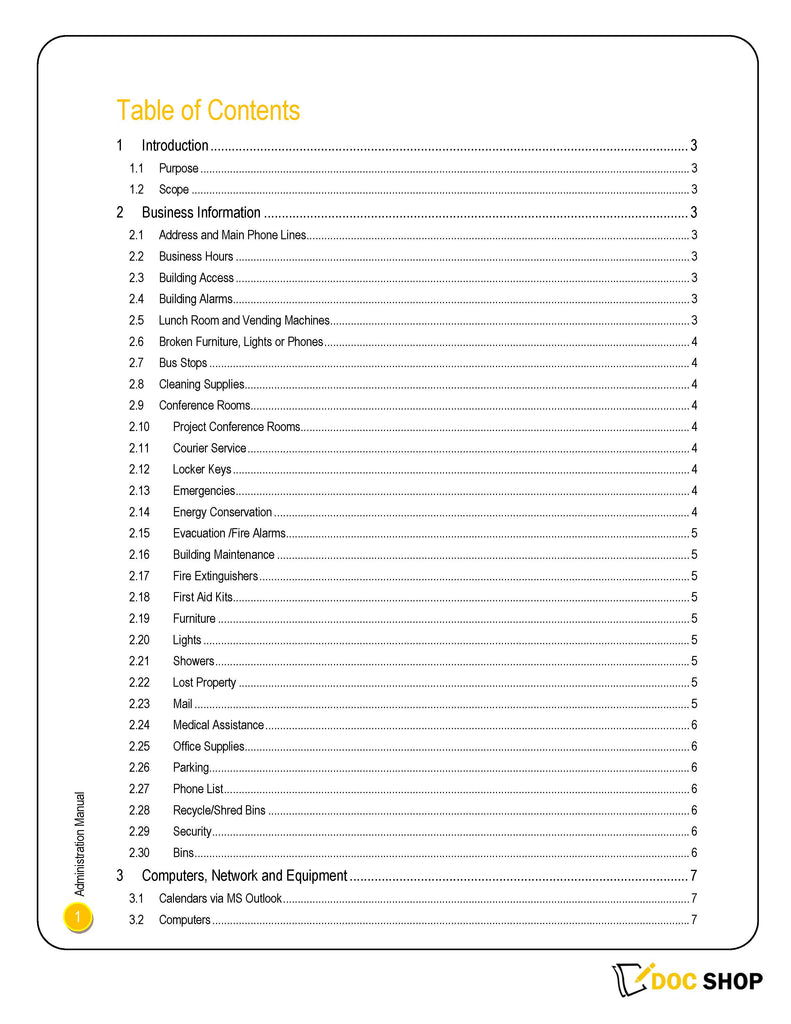 Administration Policies & Procedures Manual – docushop